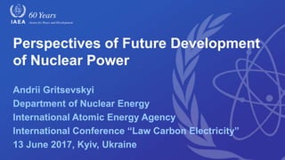 Perspectives of Future Development of Nuclear Power | PPT