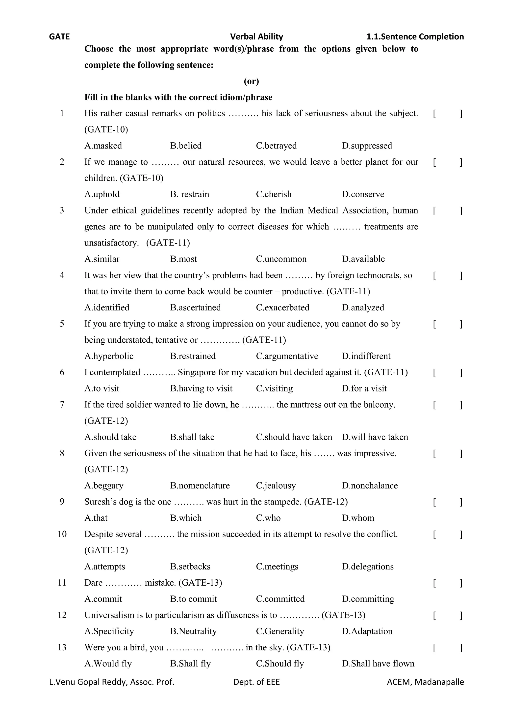 1.1.sentence completion | PDF