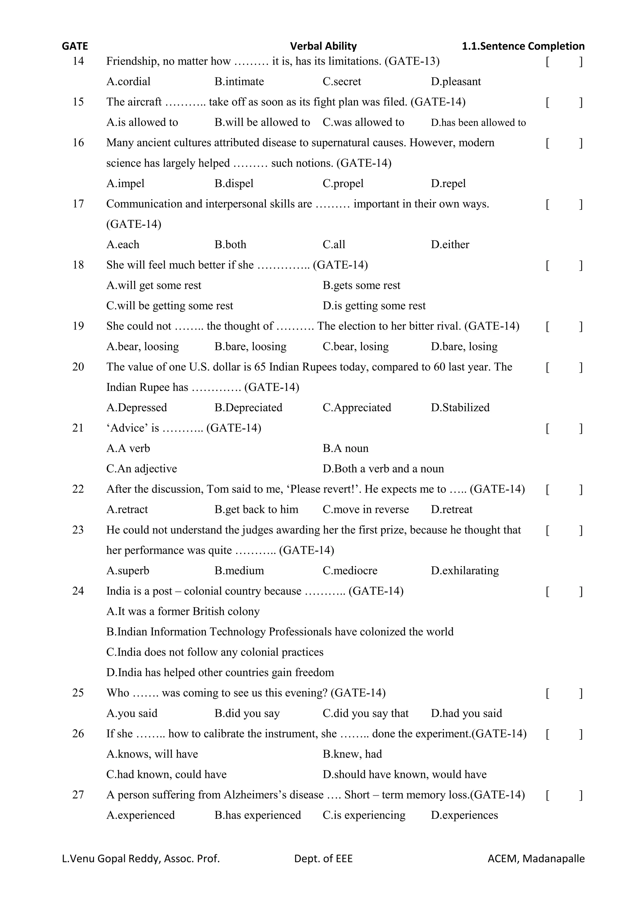 1.1.sentence completion | PDF