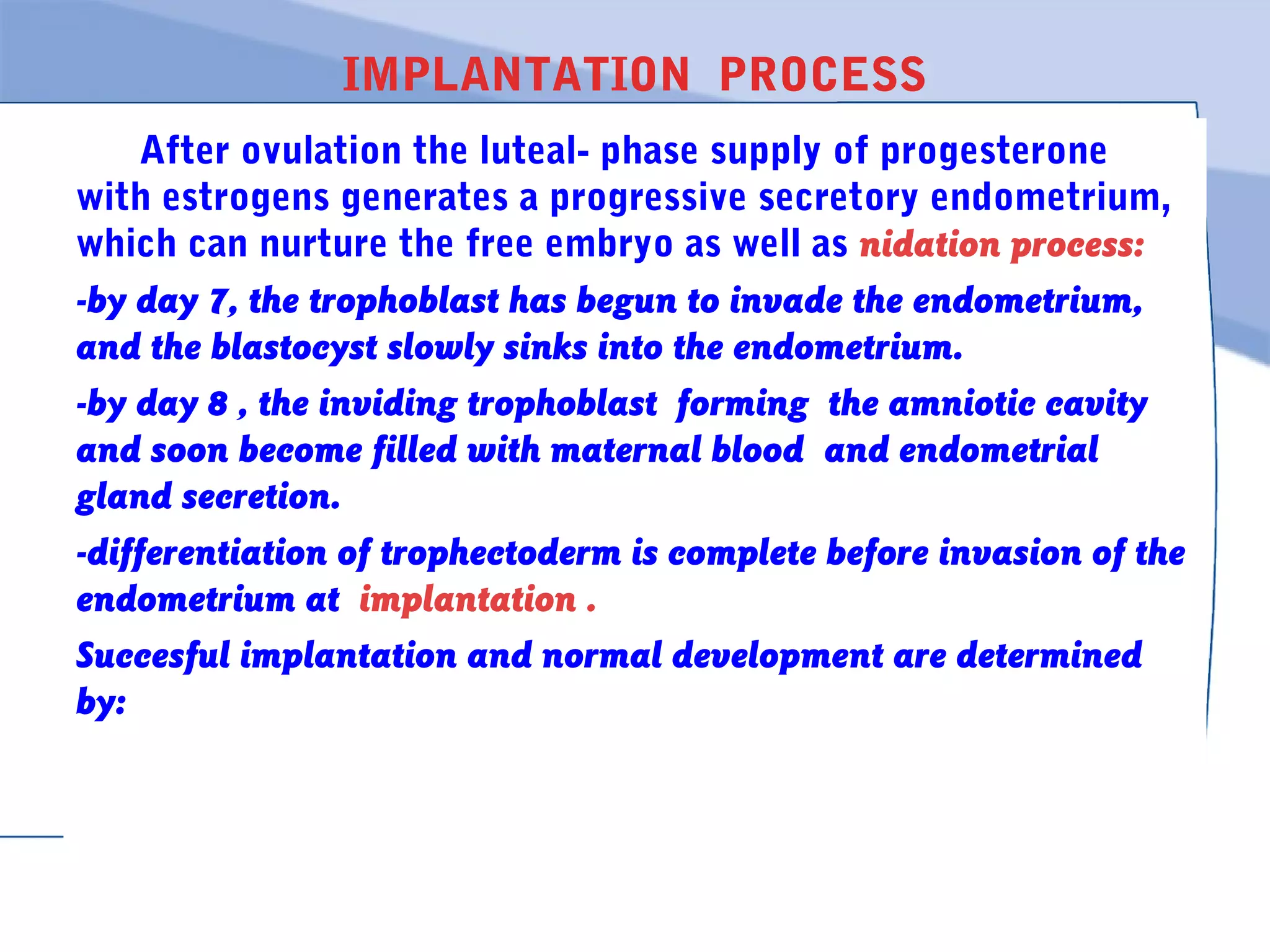 Physiology of Fertilization, Implantation, Placental & Fetal ...