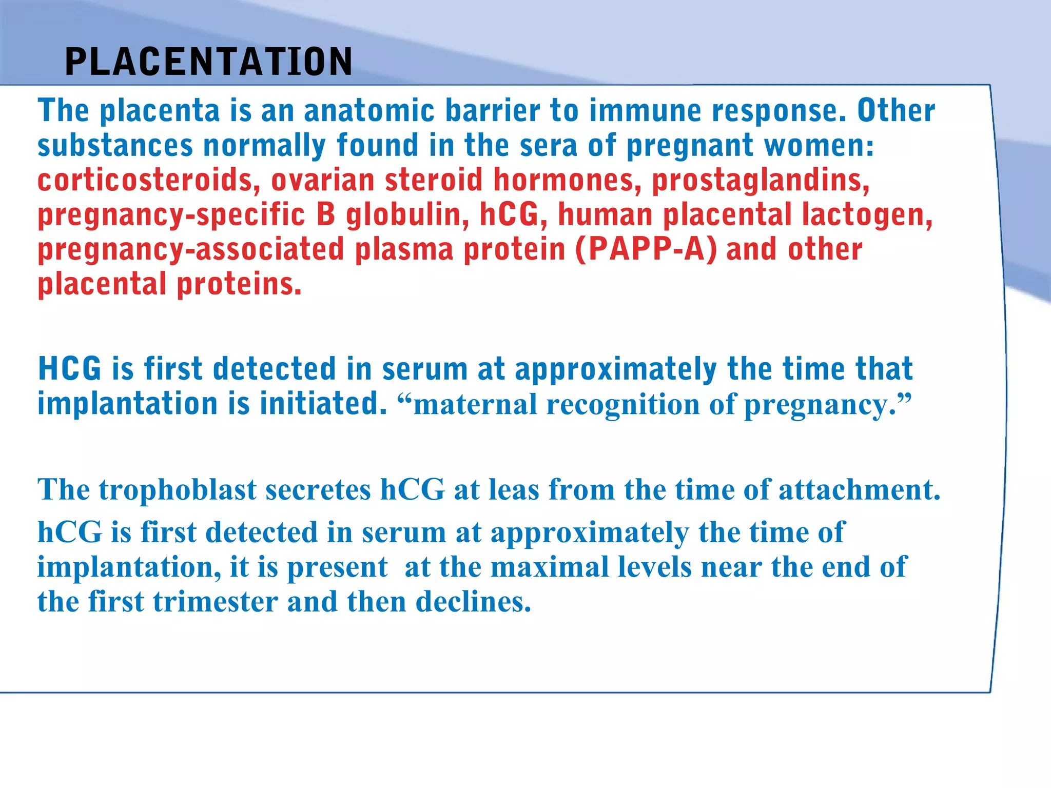 Physiology of Fertilization, Implantation, Placental & Fetal ...
