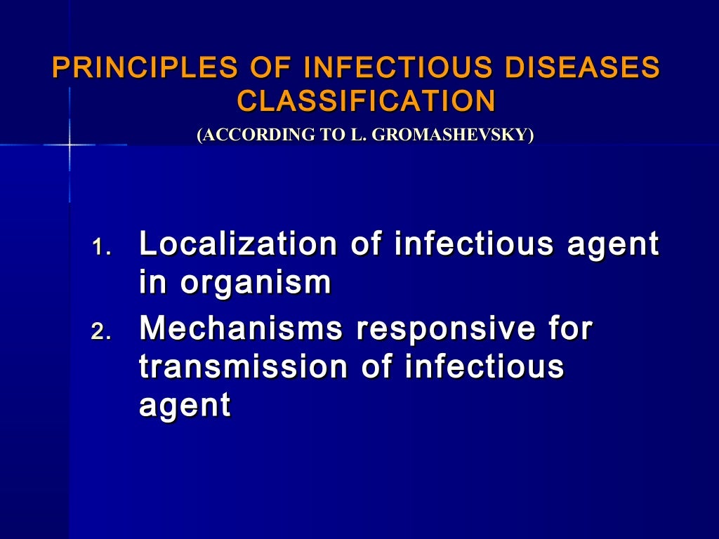 Classification of Infectious diseases