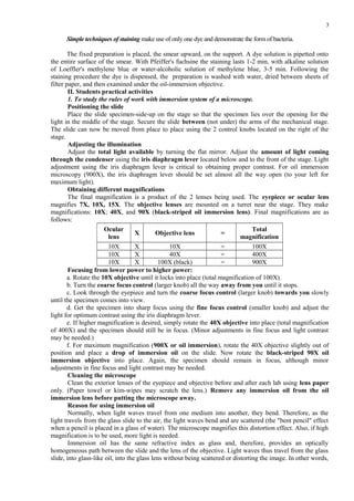 Working regime of microbiological laboratory. Rules of the Immersion ...