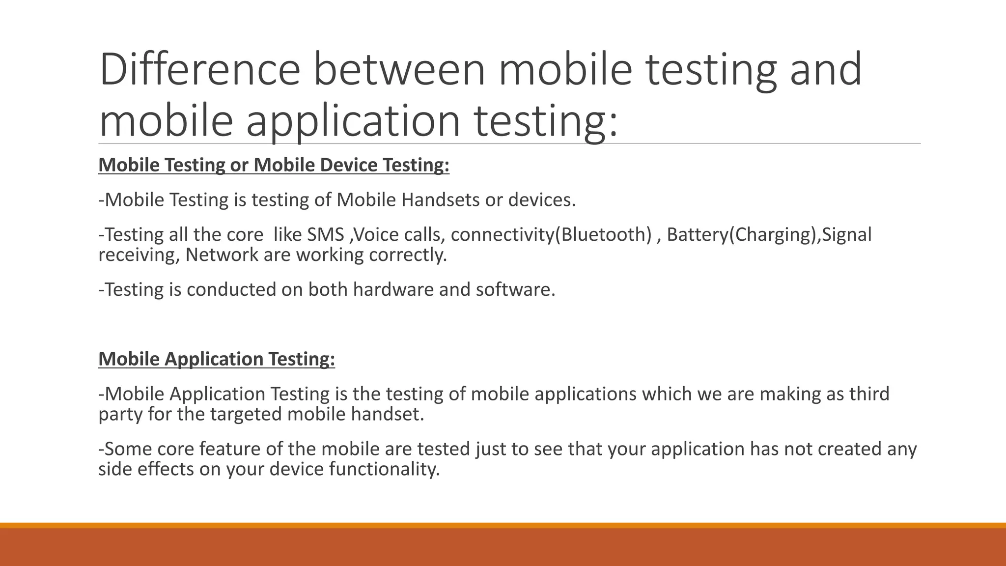 1.0 introduction to mobile application testing | PPT