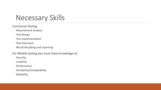 1.0 introduction to mobile application testing | PPT