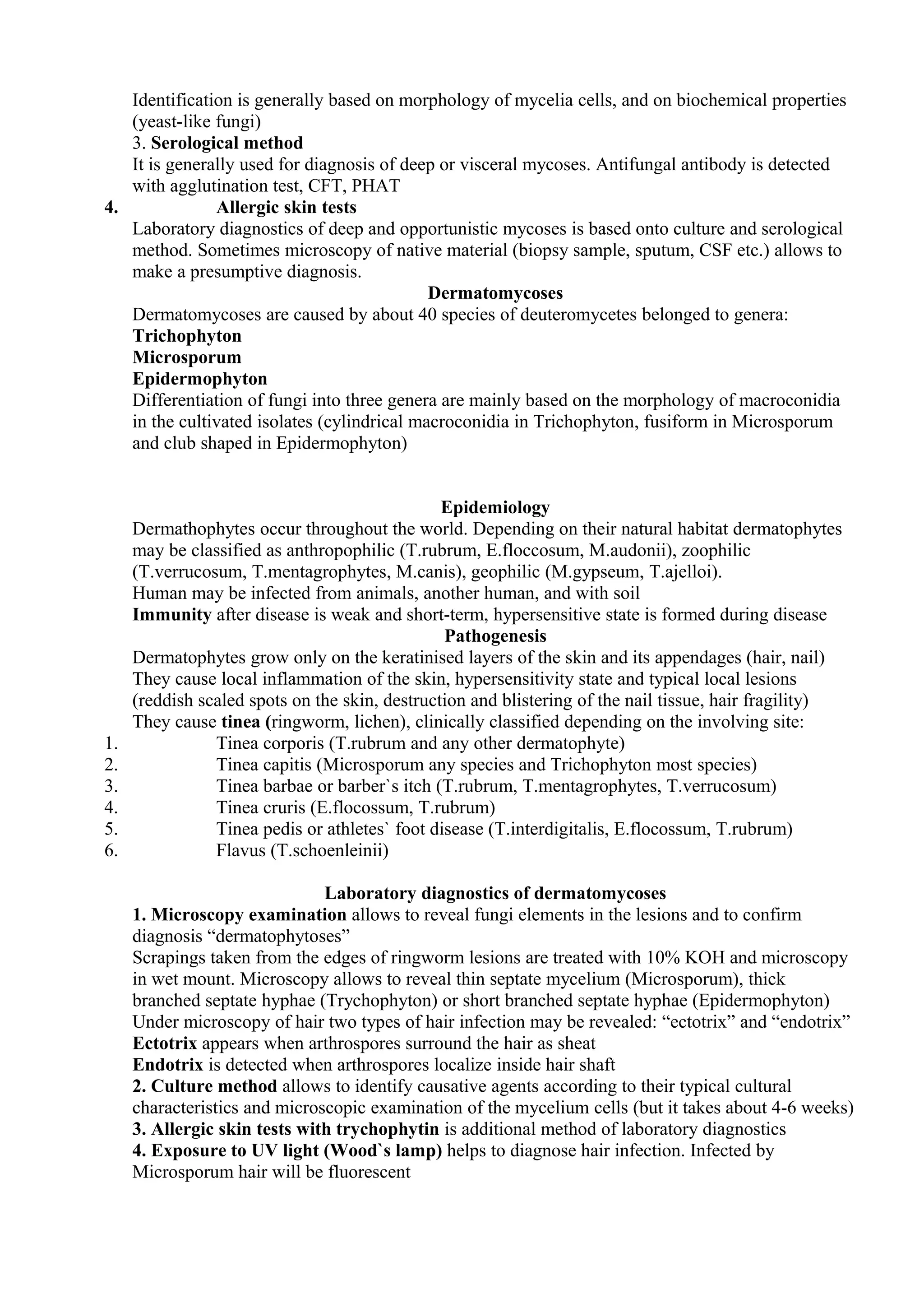 Classification of Fungi. Superficial Mycoses & Systemic Mycoses ...