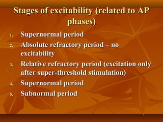 Physiology of excitable tissue | PPT