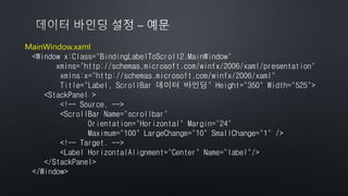 (C#, WPF강좌)WPF, XAML 데이터바인딩이란? Data Binding 개요 및 예제_WPF학원/WPF교육 | PPTX