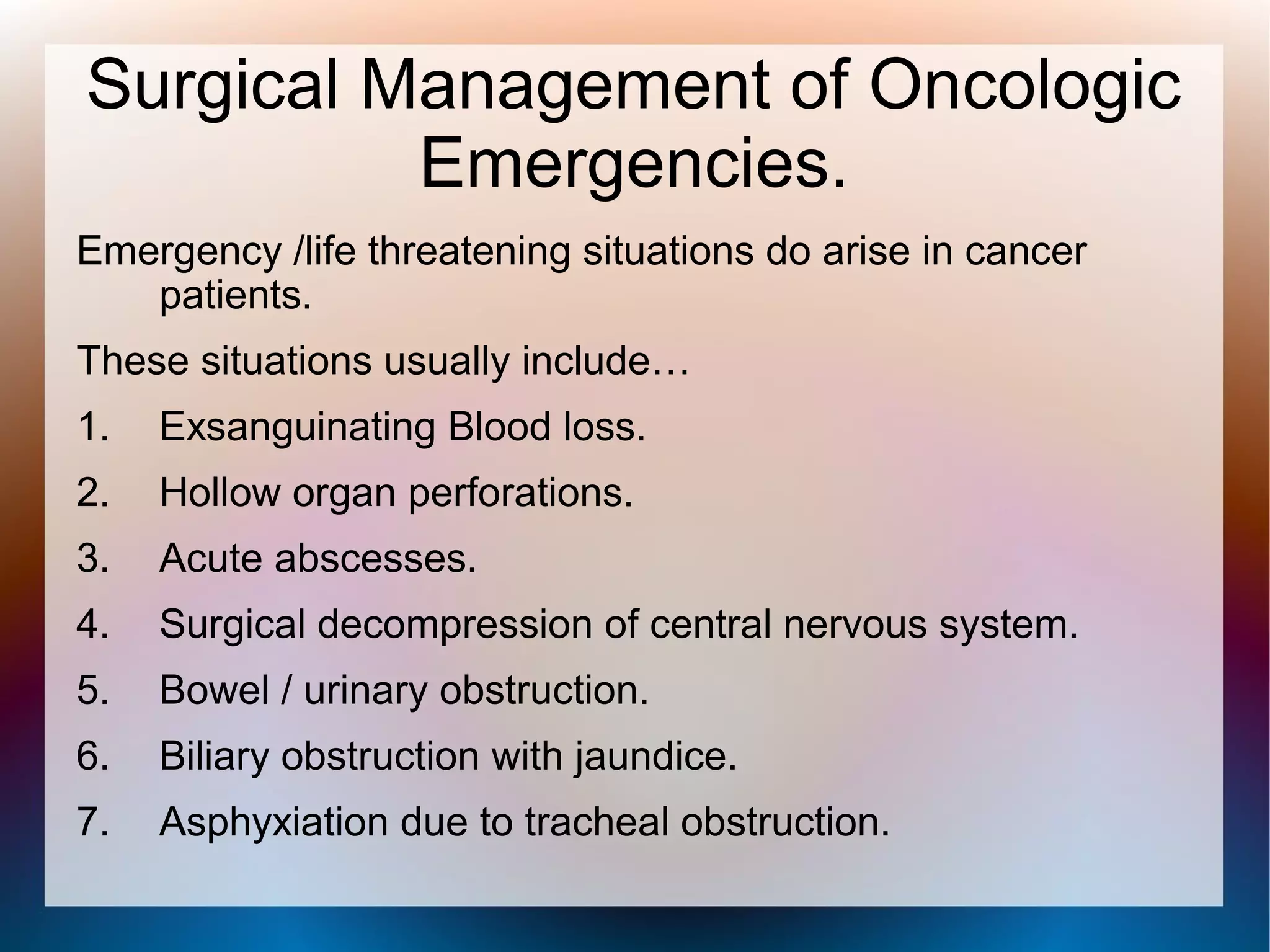 Principles of Medical Oncology | PPT