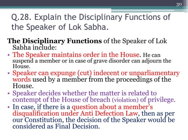 The Union Parliament | PPTX