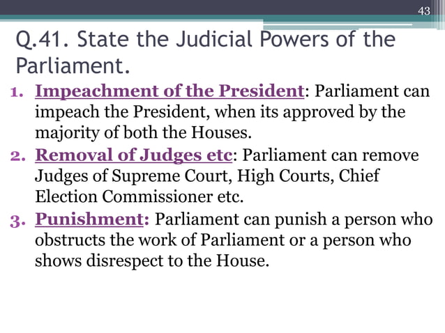 The Union Parliament | PPTX