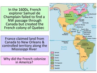 1.1 spanish french dutch british colonies | PPT