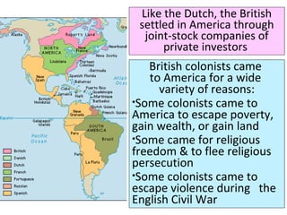 1.1 spanish french dutch british colonies | PPT
