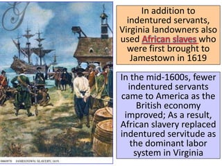 Indentured Servants In Southern Colonies