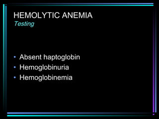 Hemolytic Anemias | PPT