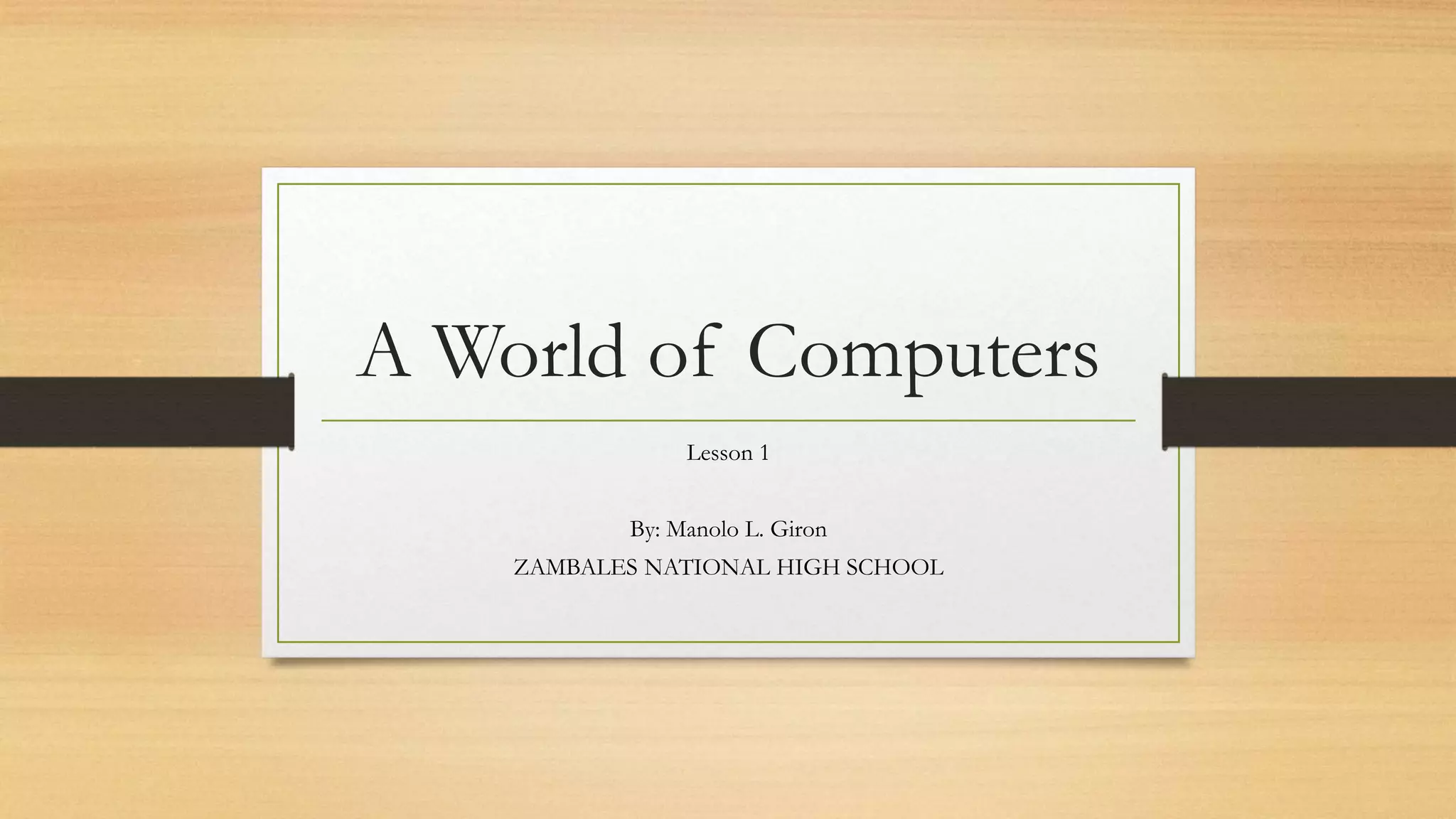 1. a world of computers | PPTX
