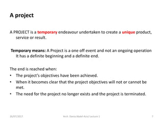 Lecture 1. general introduction to project management | PDF