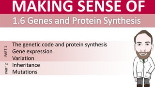 Cambridge Pre-U Biology - 1.6 Genes and Protein Synthesis PART 1 Sample ...
