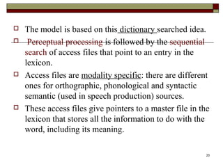 1. models of word recognition | PPT