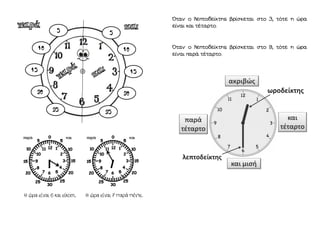 Μαθαίνω την ώρα 1 | PDF