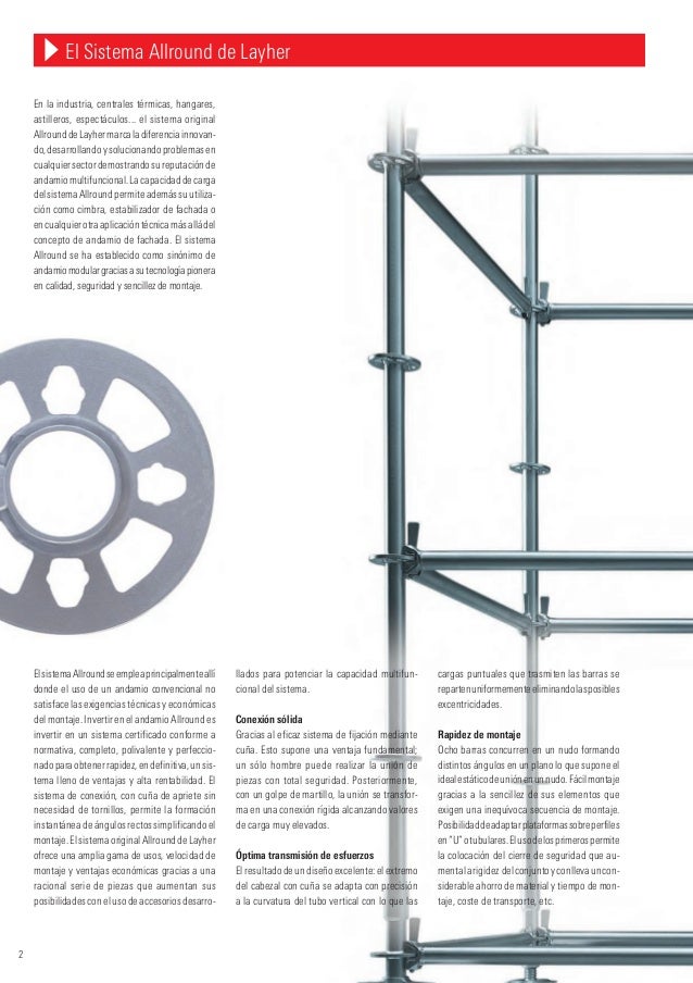 Sistema de andamio multidireccional layher allround