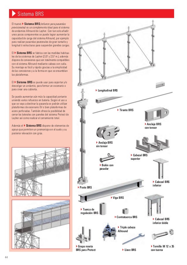 Sistema de andamio multidireccional layher allround