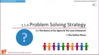 4. Problem Solving in Six Sigma | PDF
