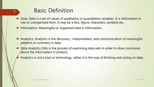 1. Data Analytics-introduction | PPTX