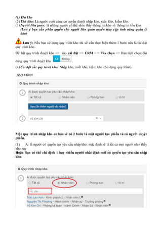 Quản lý kho với GetFly CRM | PDF