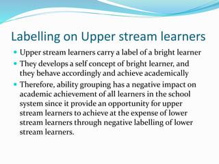 The impact of ability grouping on academic achievement | PPTX ...