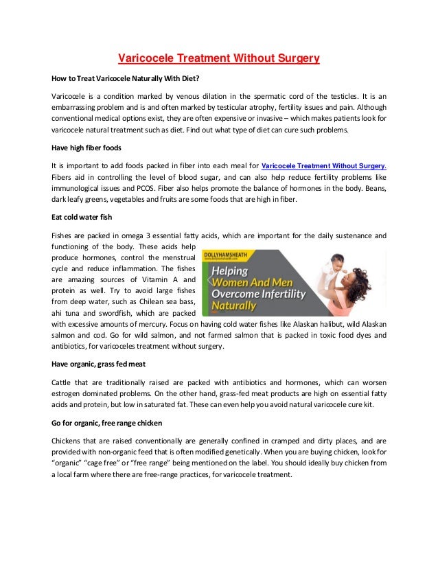 Varicocele Treatment Without Surgery