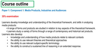 1. Welcome to a level media studies | PPT