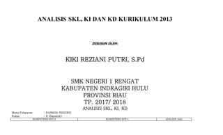 analisis skl ki kd bahasa inggris | DOCX