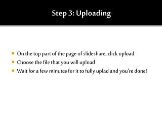 How to make a SlideShare Presentation | PPT