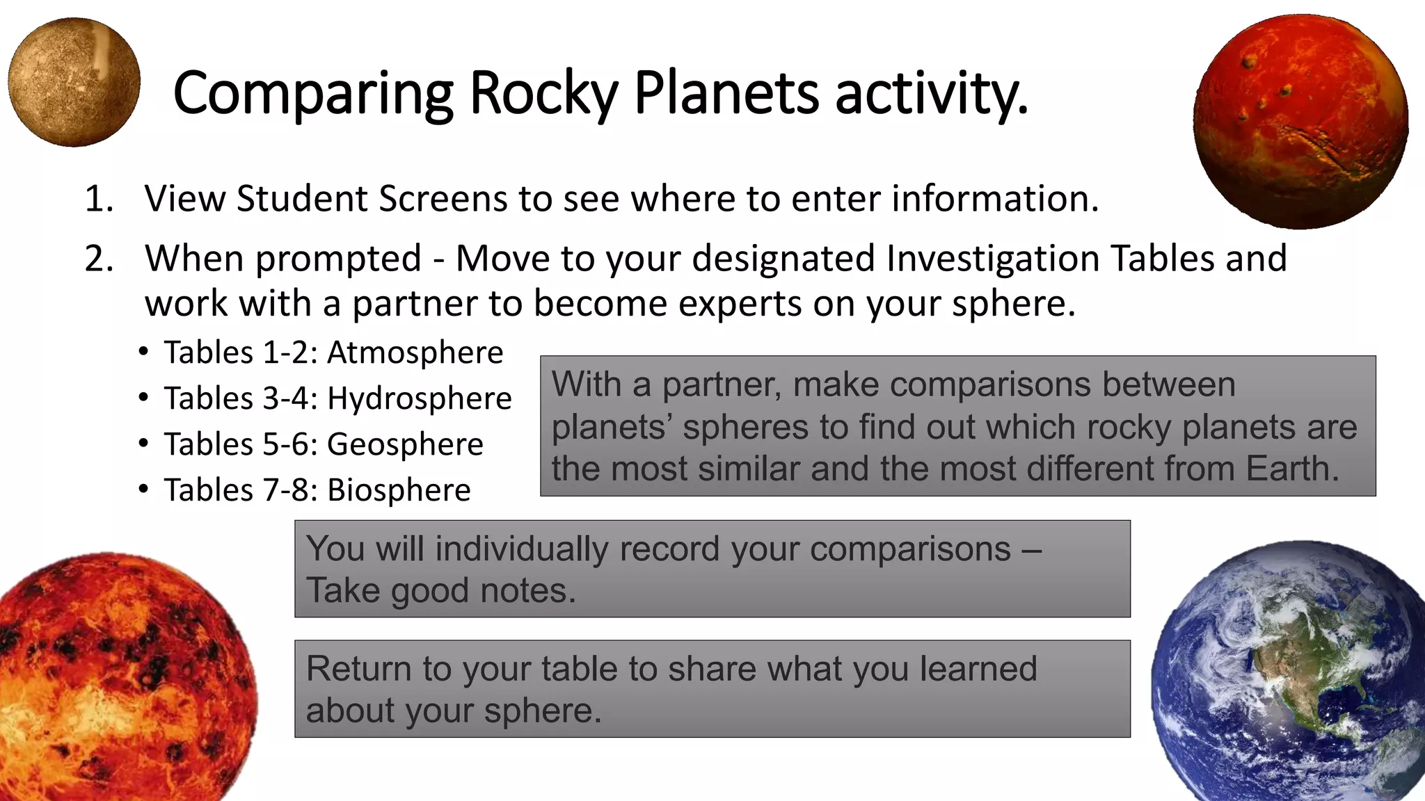Geology on Mars - Comparing Rocky Planets | PDF