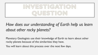 Geology on Mars - Comparing Rocky Planets | PDF