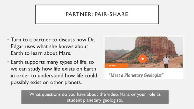 Geology on Mars - Comparing Rocky Planets | PDF