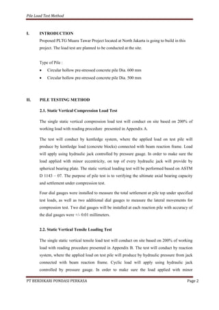 1. metode loading test muara tawar (bpp) | PDF | Civil Engineering ...
