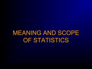 Meaning of Statistics | PPT | Science