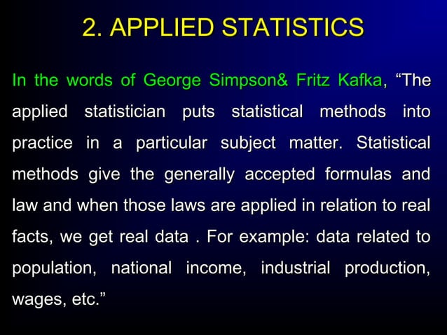 Meaning of Statistics