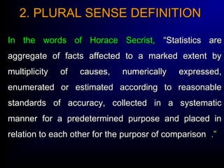 Meaning of Statistics | PPT