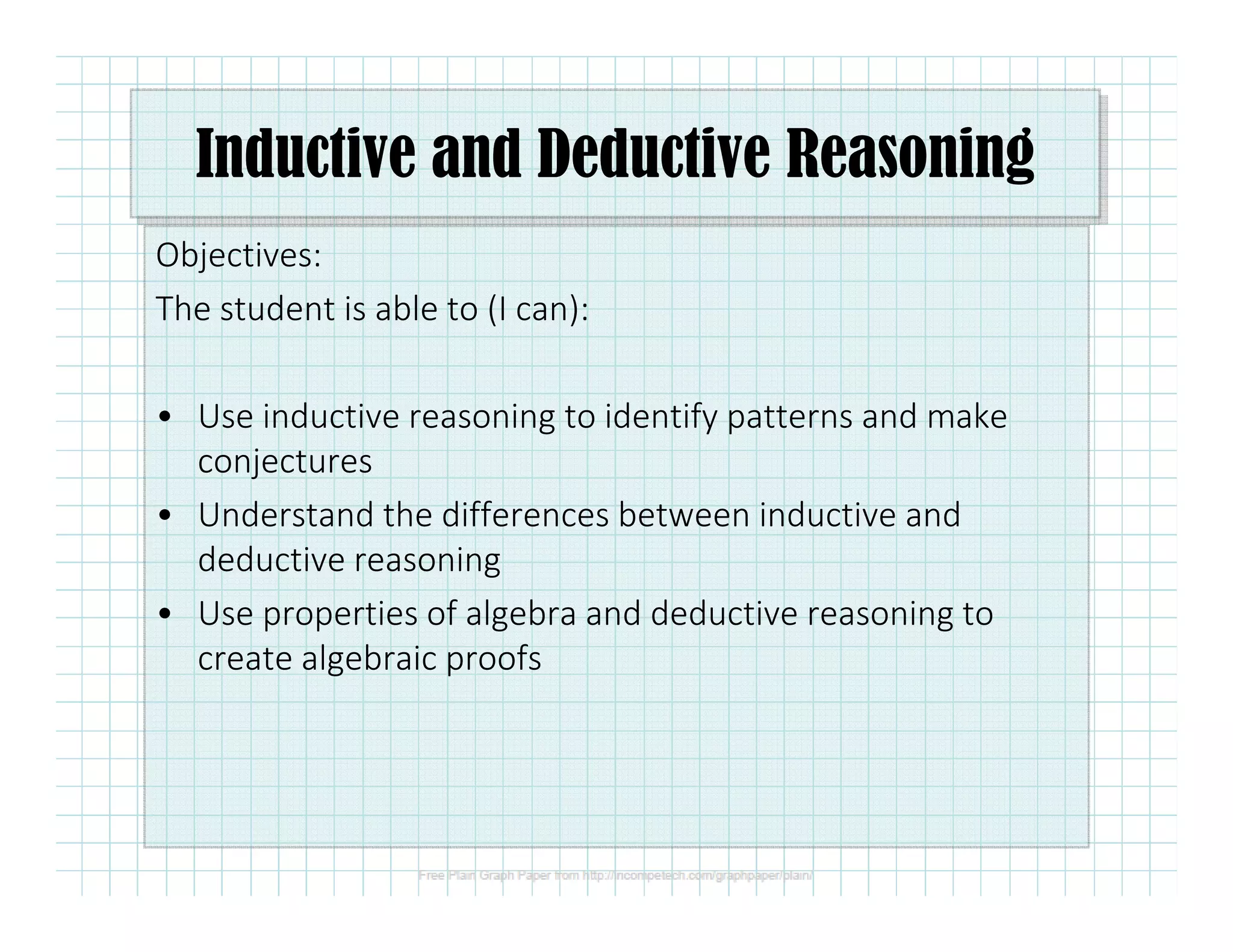 1.3.2 Inductive and Deductive Reasoning | PDF | Chemistry | Science