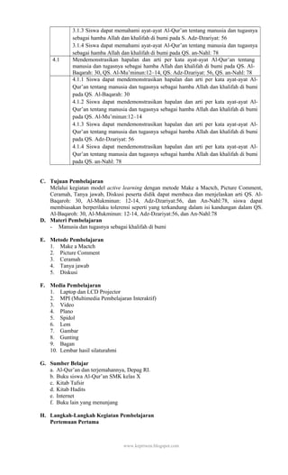 1. manusia dan tugasnya sebagai khalifah di bumi | DOC