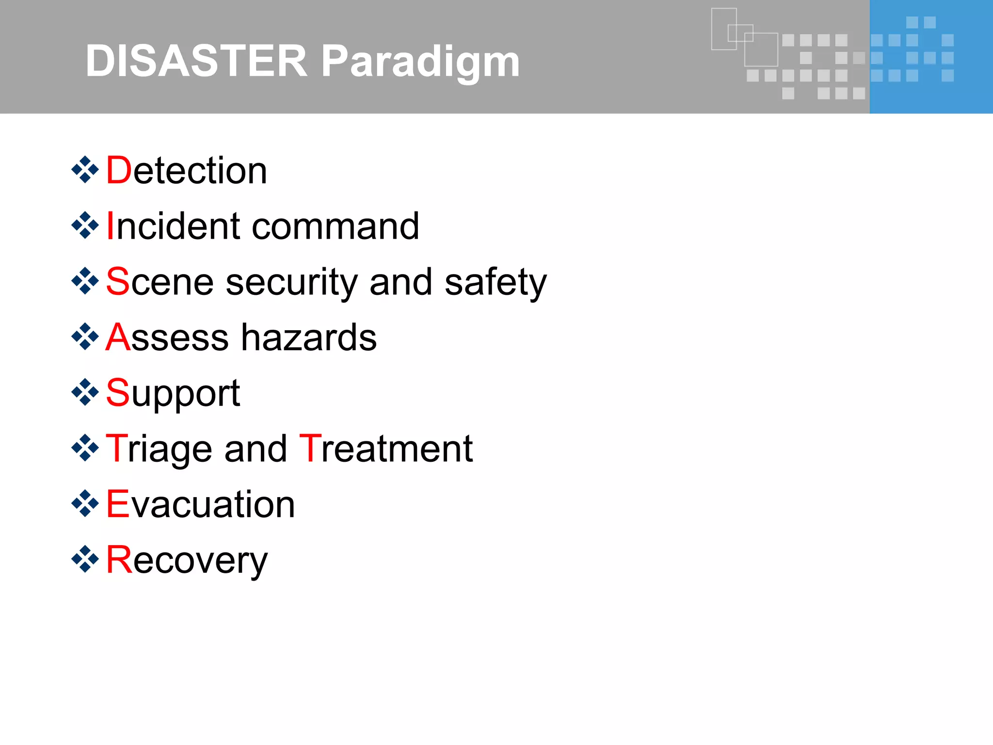 EMS & disaster response | PPTX
