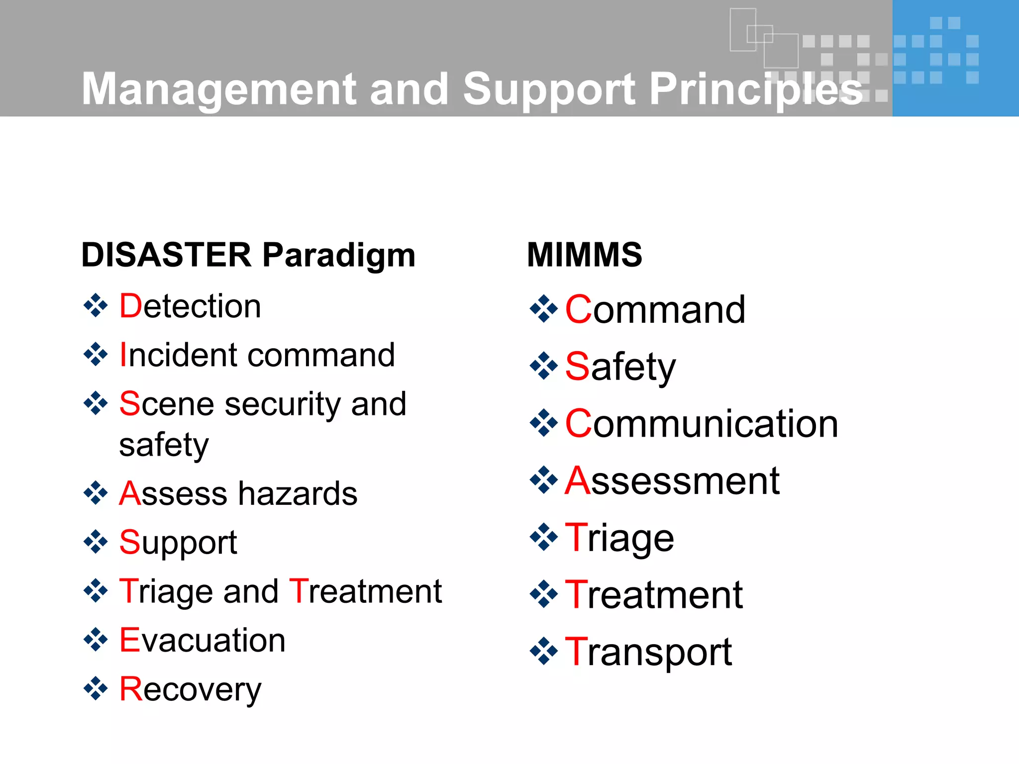 EMS & disaster response | PPTX