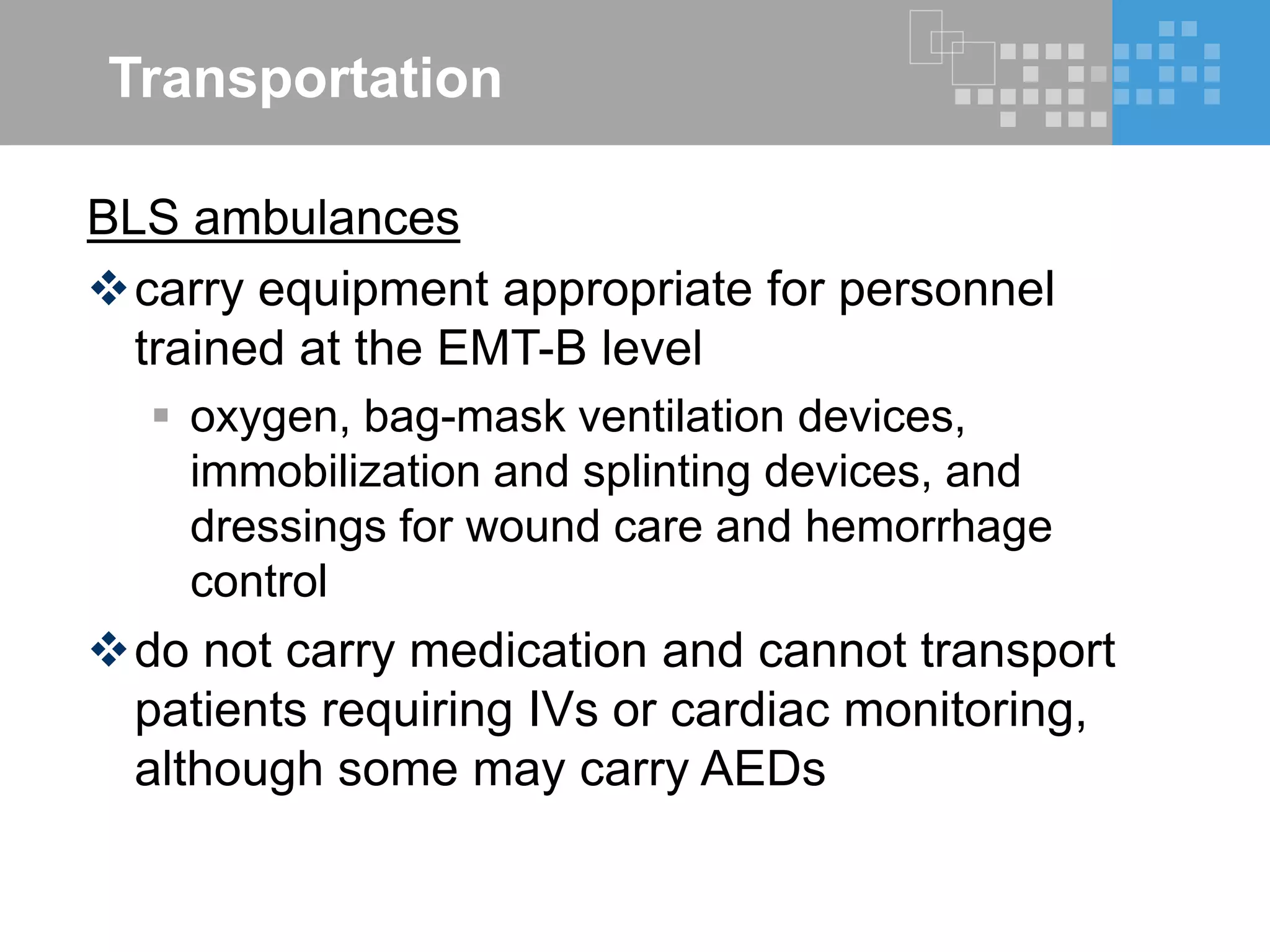 EMS & disaster response | PPTX