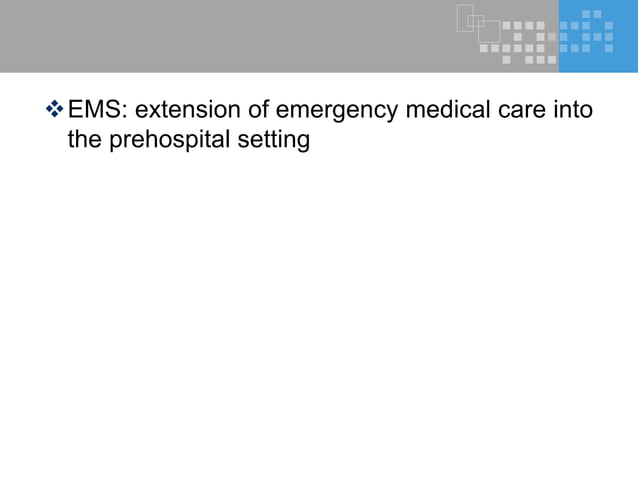 EMS & disaster response | PPT