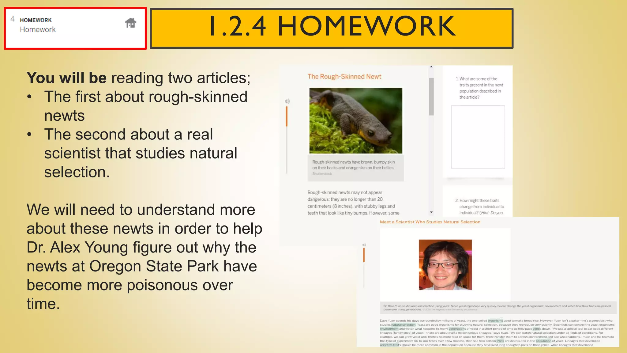 Natural Selection - The Mystery of the Poisonous Newt | PDF