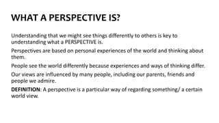 GLOBAL PERSPECTIVES CAMBRIDGE IGCSE: INFORMATION SKILLS - PERSPECTIVES ...