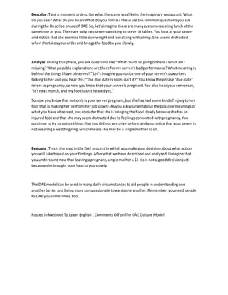 The dae culture model | DOCX